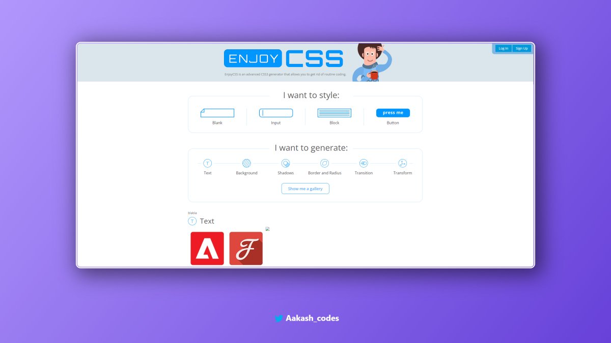 ⚡ 30+ CSS Code Generators ⚡ A Mega Thread 🧵⇩ - Thread from Aakash Rao @Aakash_codes - Rattibha