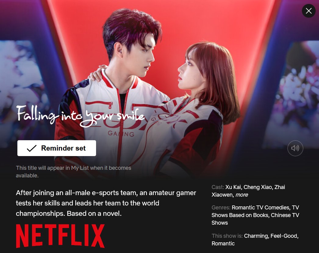 [📺] netflix buys copyrights to cheng xiao and xu kai's hit chinese esports drama "falling into ...