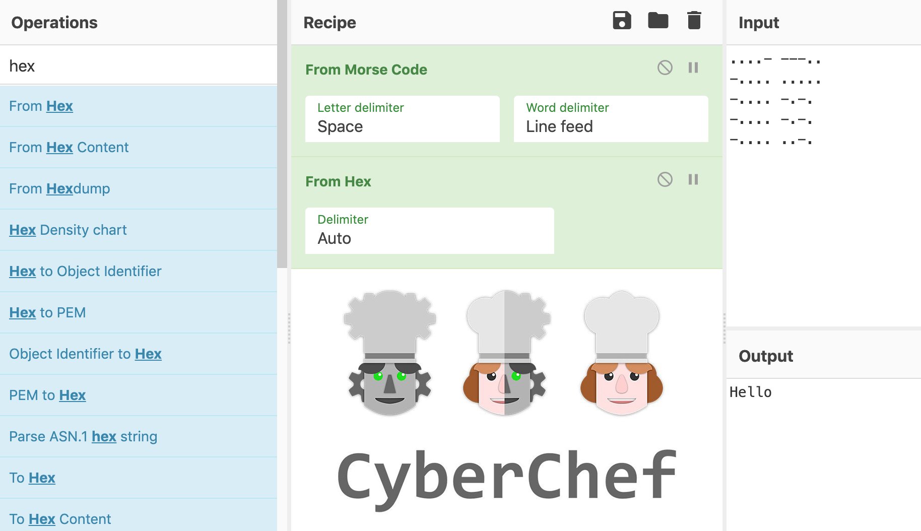 GCHQ on Twitter: "From Hex and Morse code to compression of data, #CyberChef has all the tools ...