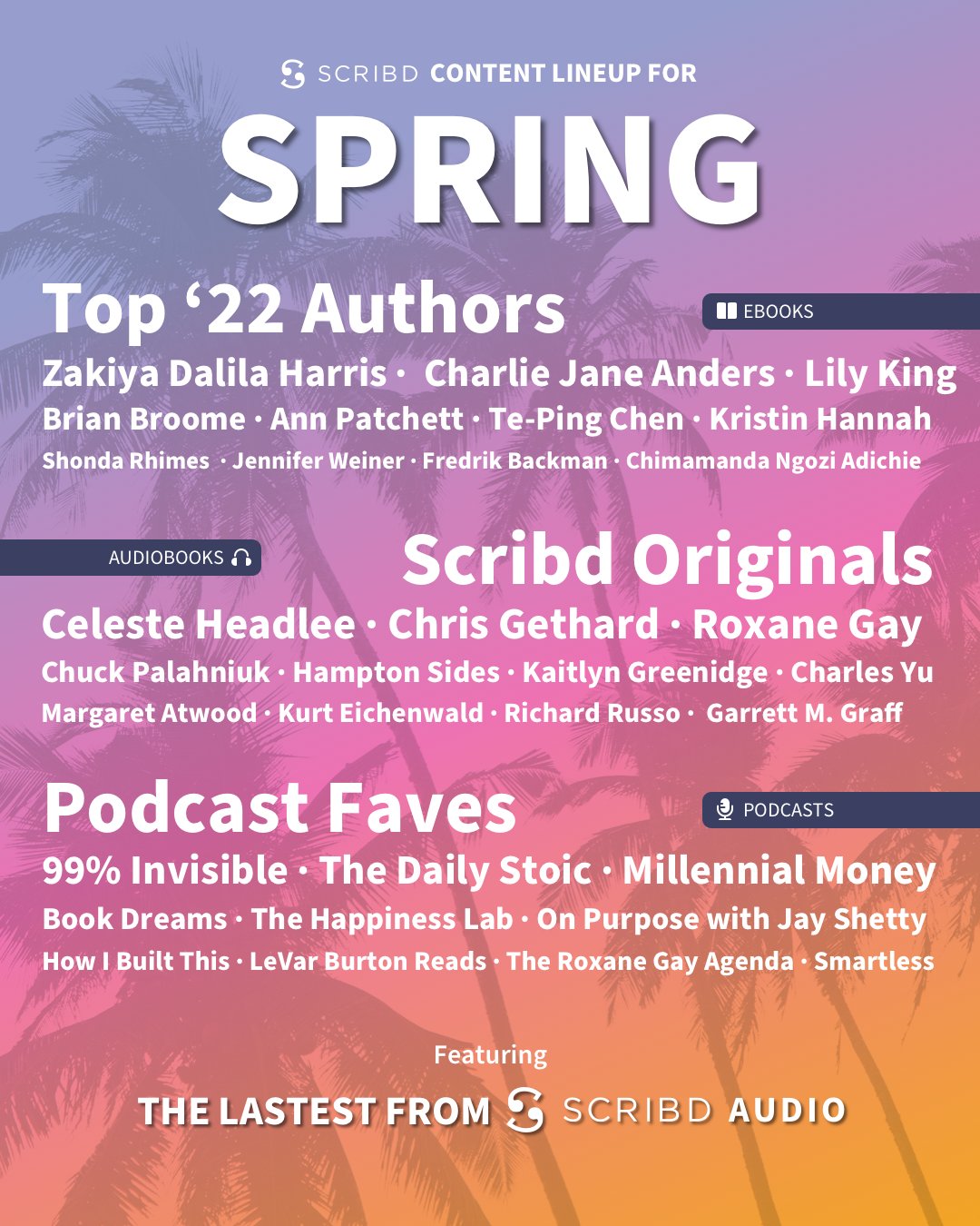 Scribd on Twitter: "We have our content lineup (our TBR 😉) ready for spring, and this is what we ...
