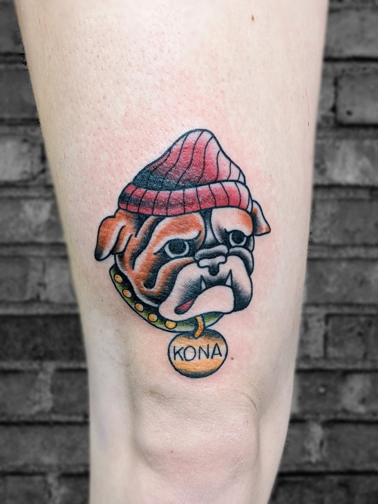 Traditional English Bulldog Tattoo