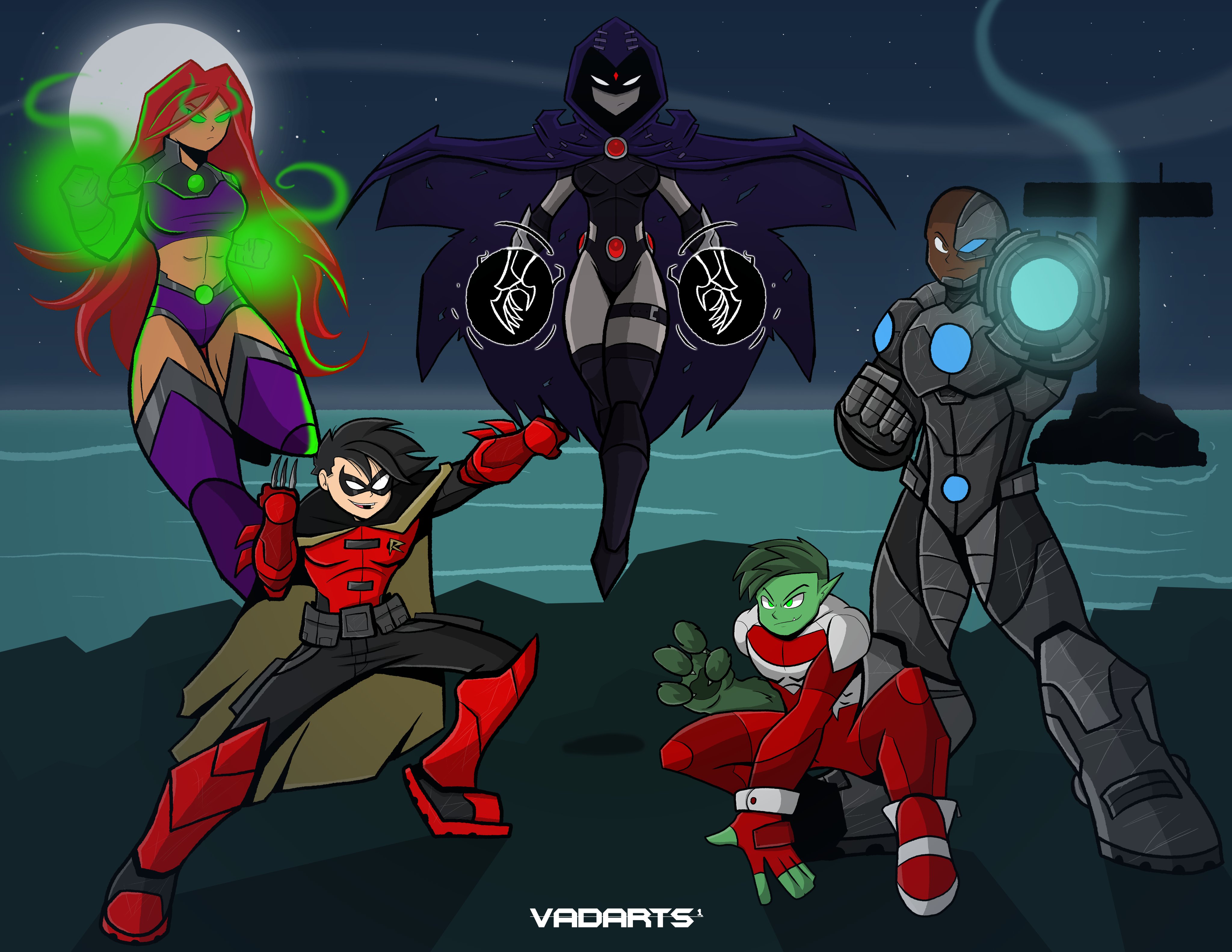 VADARTS on Twitter: "Teen Titans Go! Like And RT #TeenTitans #Raven #Robin #starfire #beastboy # ...