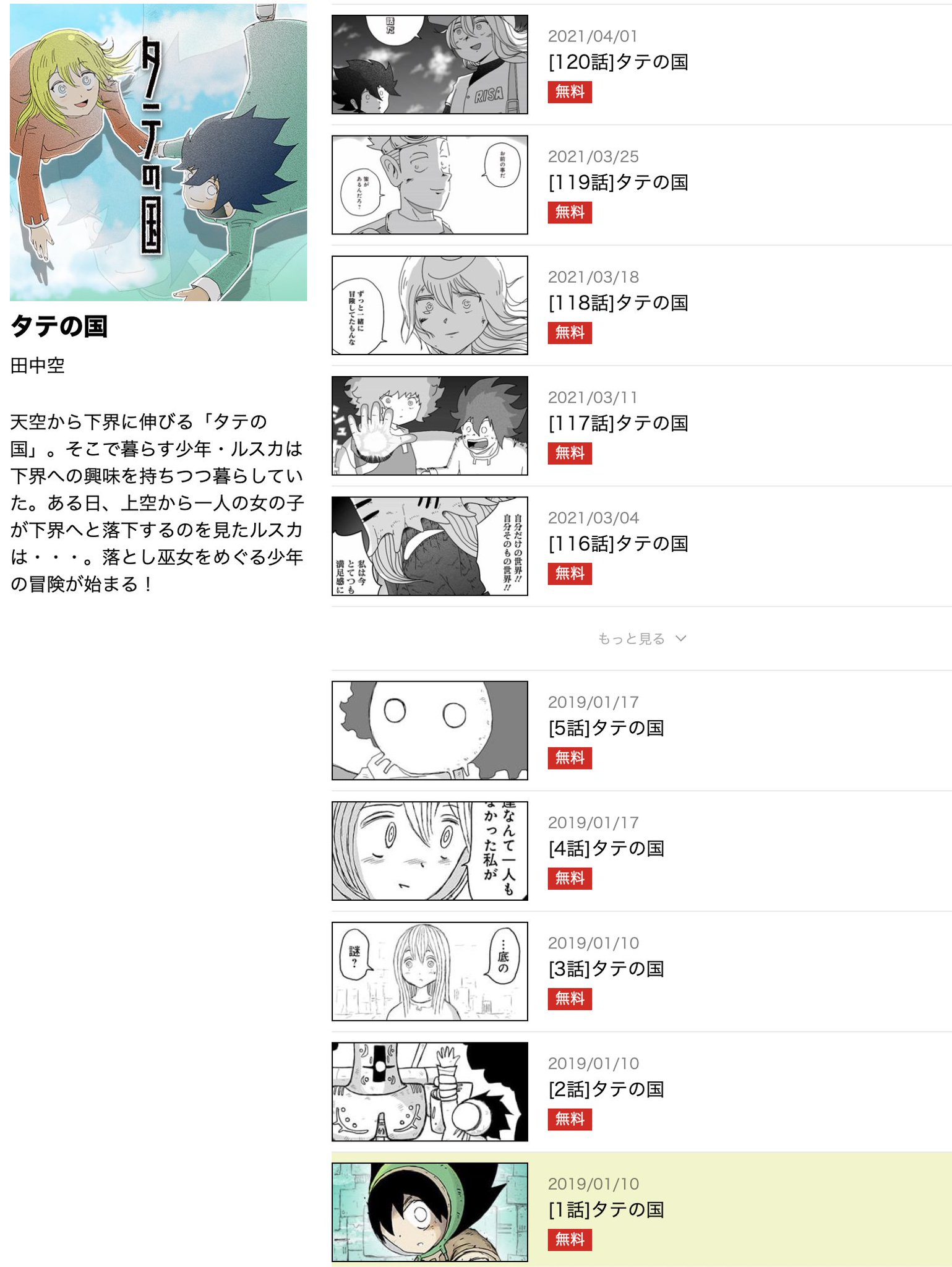 少年ジャンプ＋ on Twitter: "RT @tanaka_kuu: 本作はジャンプ＋で全話無料公開中でございます [1話]タテの国 - 田中空 | 少年ジャンプ＋ https://t ...