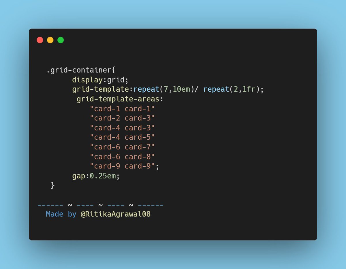 🔸Let's make a grid-layout using CSS Grid in 7 Simple Tweets🔸 A Thread🧵⬇ ...