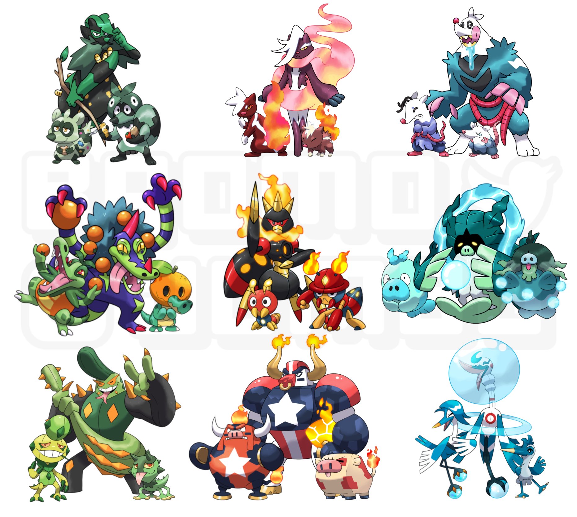 Fakemon Sprites Starters