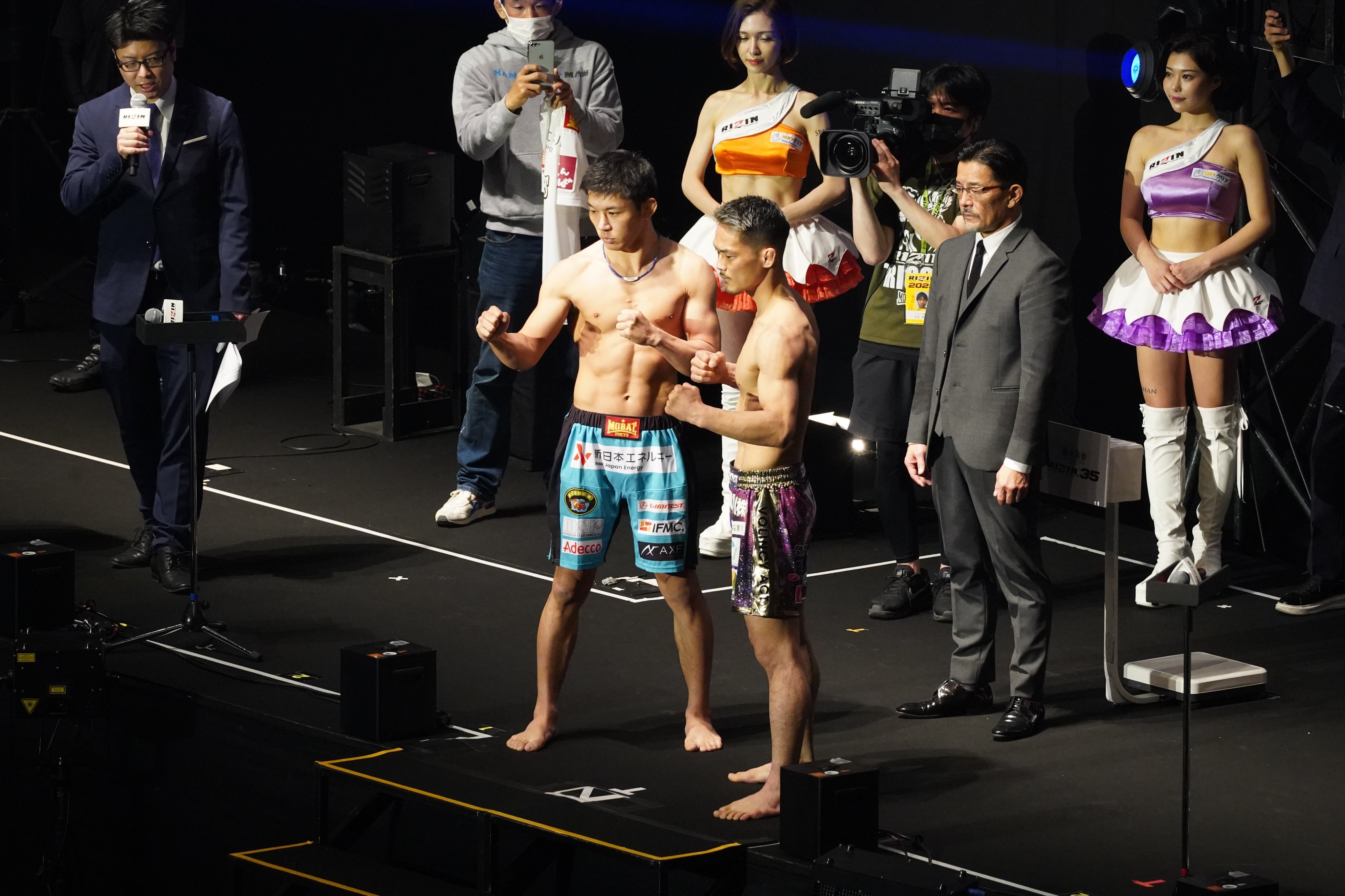 Gigio On Twitter Rizin 35公開計量 Rizin 35 第9試合 Mma Rizinフェザー級（66kg）タイトル