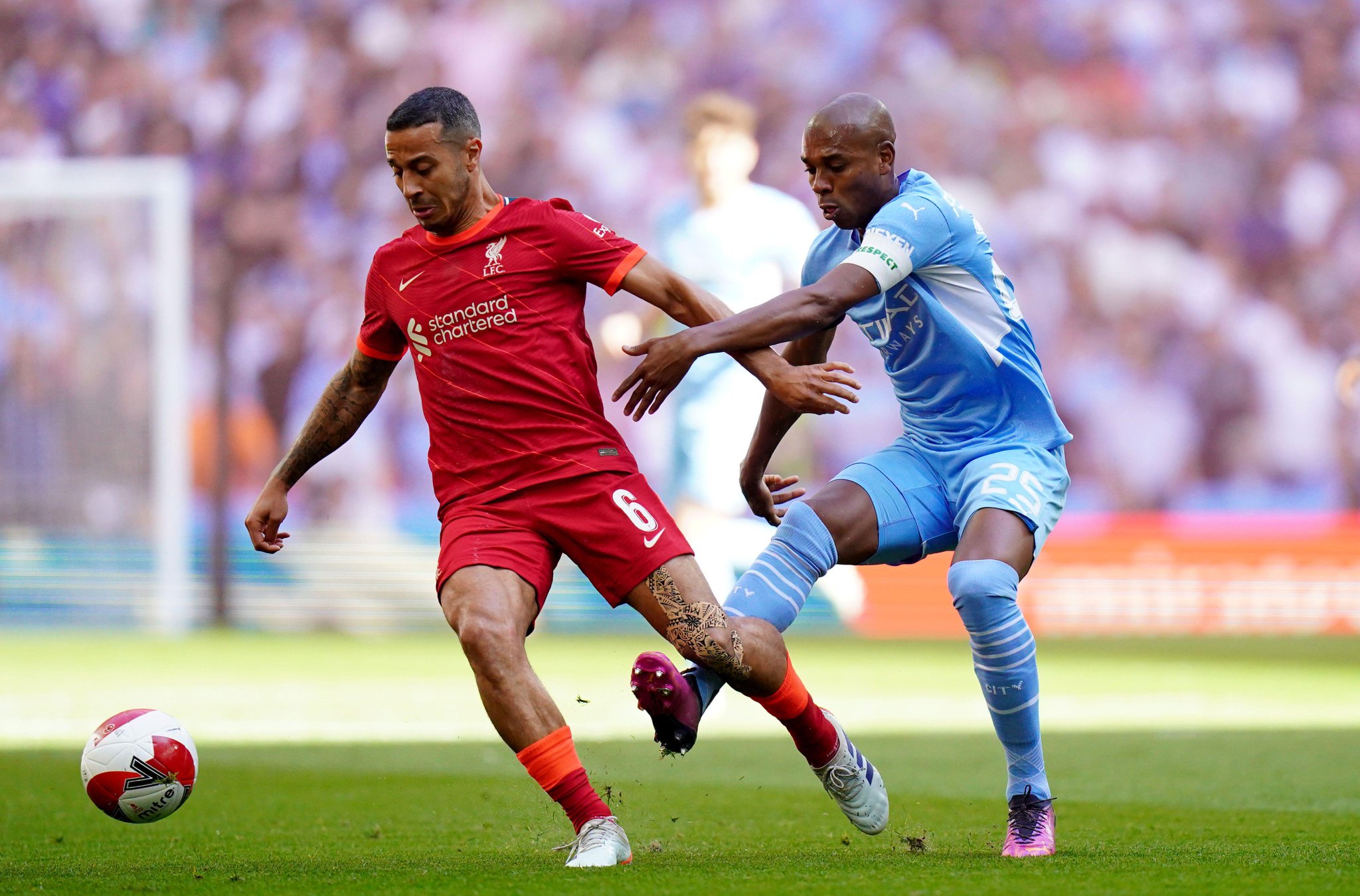 Squawka on Twitter: "Thiago's first half by numbers against Man City: 100% duels won (7/7) 100% ...