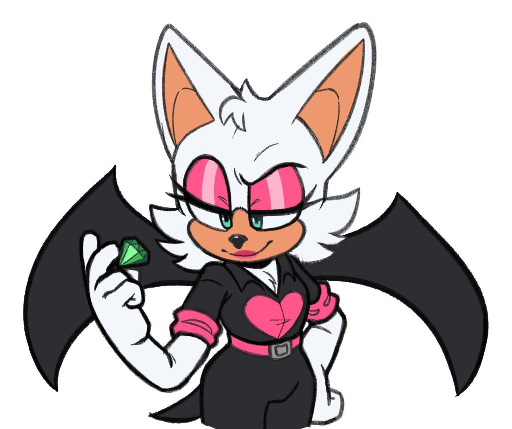 「Rouge and Knux doodles (movie Rouge desi」|Lemonのイラスト