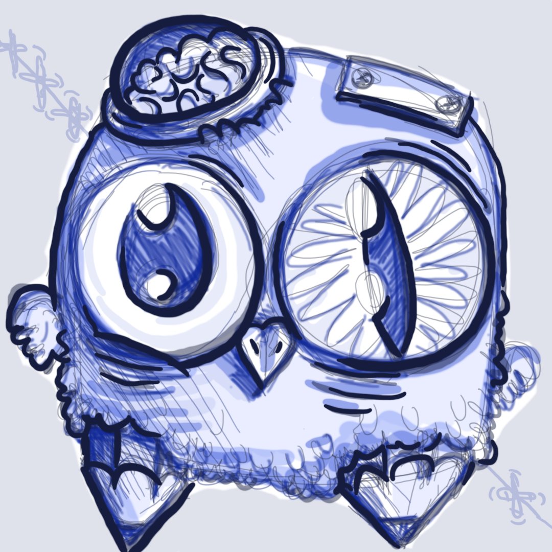 Zombie Owl Drawing