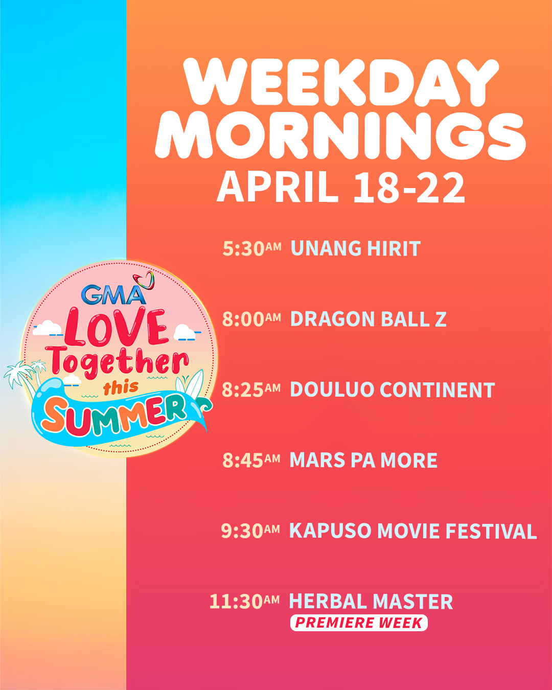 GMA Network on Twitter: "Mga Kapuso, narito ang schedule ng mga programa sa GMA Network simula ...