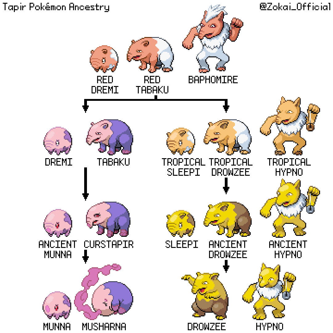 Drowzee Evolution Chart