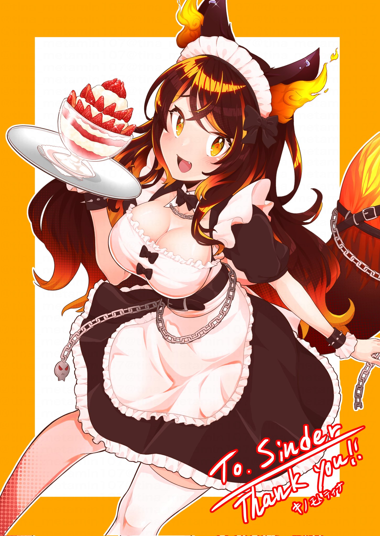 Sinder 🔥 | Hellhound VTuber on Twitter: "Happy Easter! Here's a special treat for you! 🧡 🎨 ...
