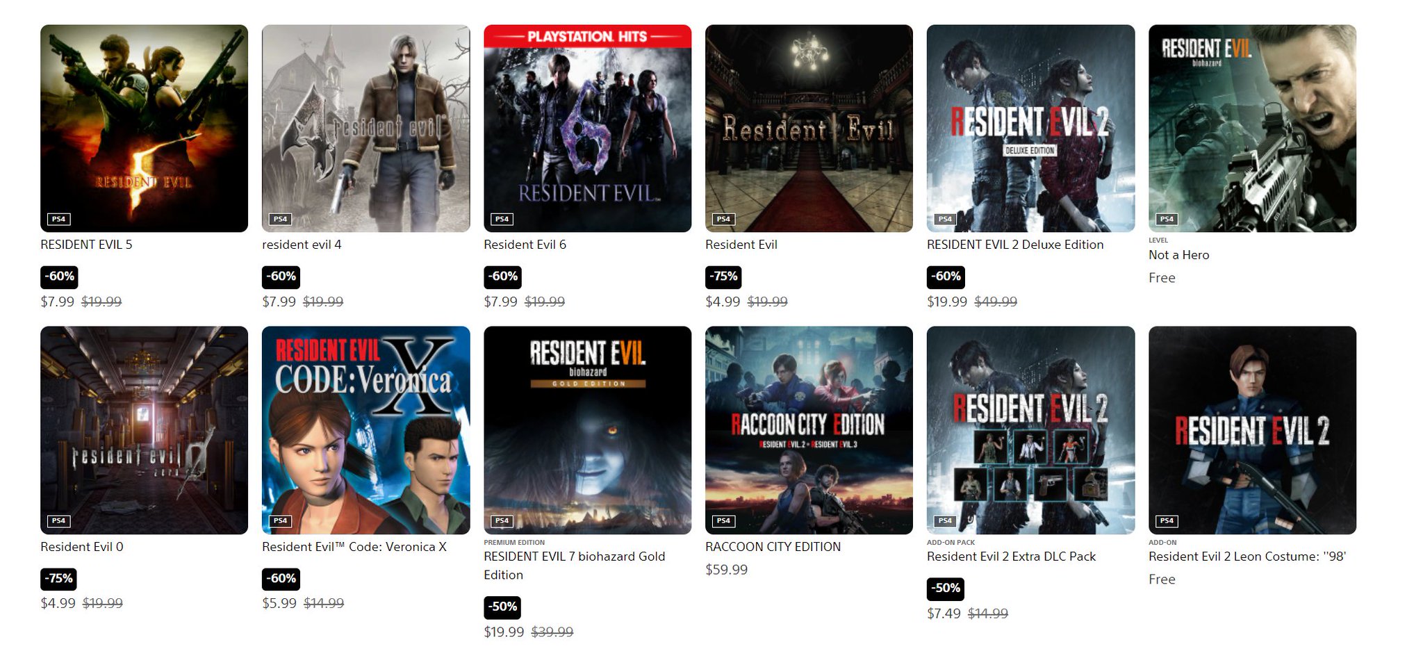 Wario64 on Twitter: "Resident Evil sale on US PSN https://t.co/K64sz2dkMS XBL https://t.co ...