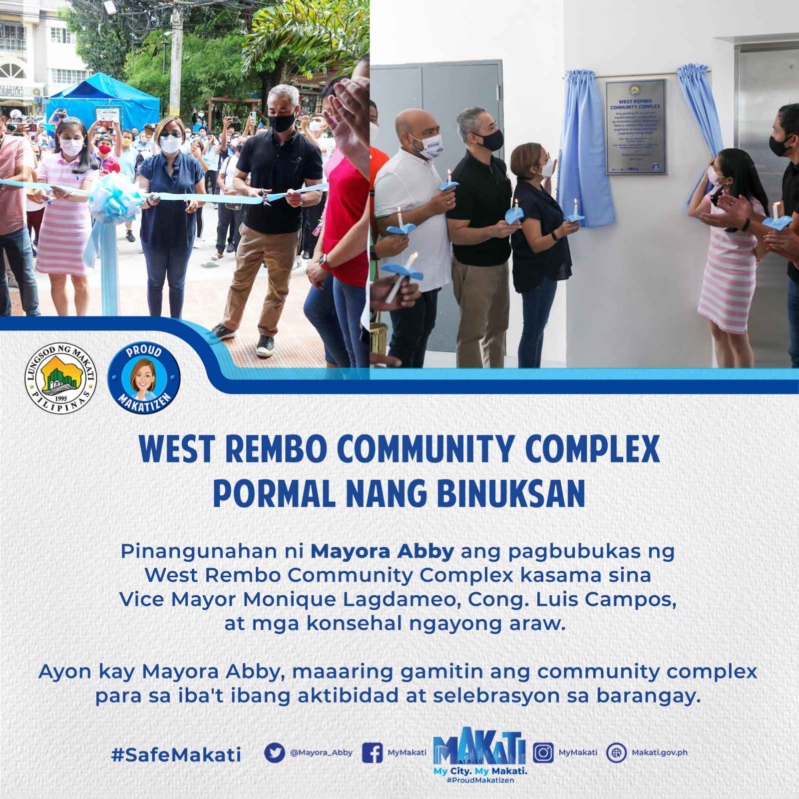 Mayora Abby on Twitter: "Good news, #ProudMakatizens! Bukas na ang bagong-tayong Community ...