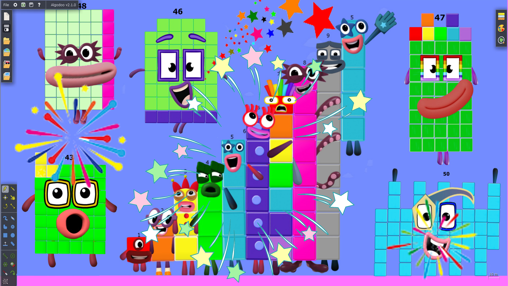 Trung Tran Le on Twitter: "Numberblock Puzzle Tetris Game ASMR SPACE | Transformations 41 to 50 ...