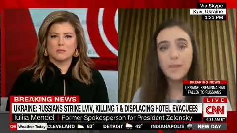 Brianna Keilar on Twitter: "Fmr Zelensky spox Iuliia Mendel says Ukraine will not back down in ...
