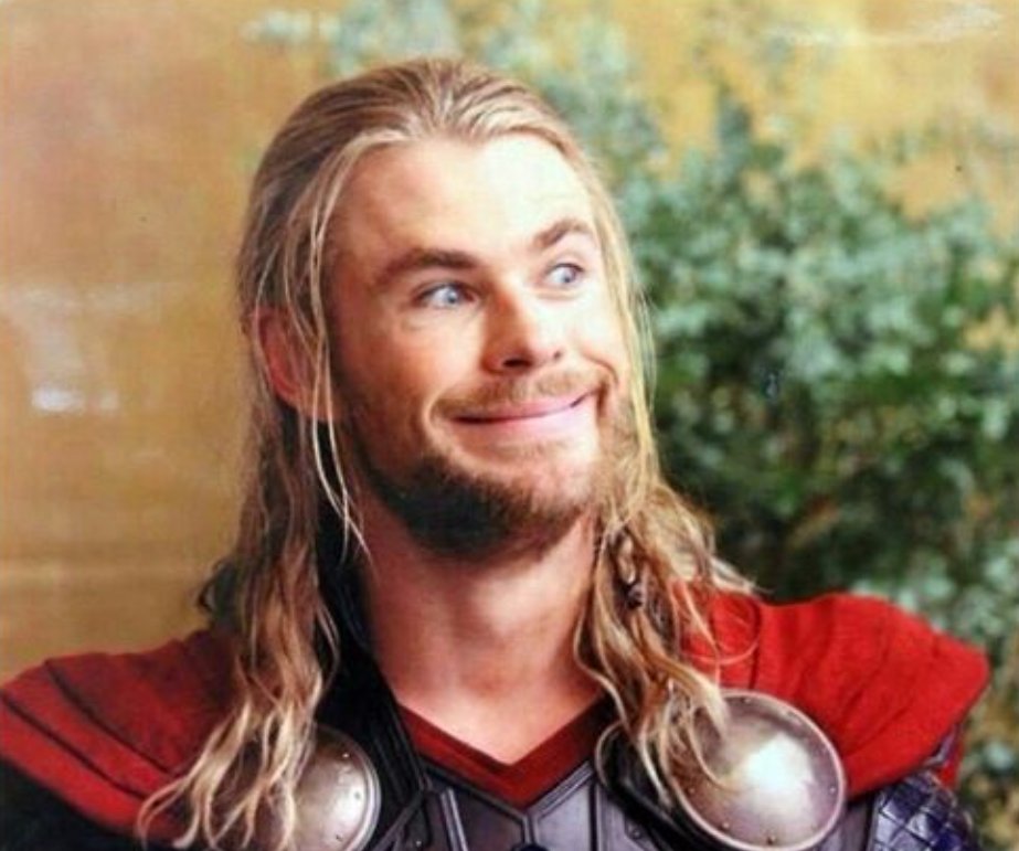 Chris Hemsworth Smiling As Thor