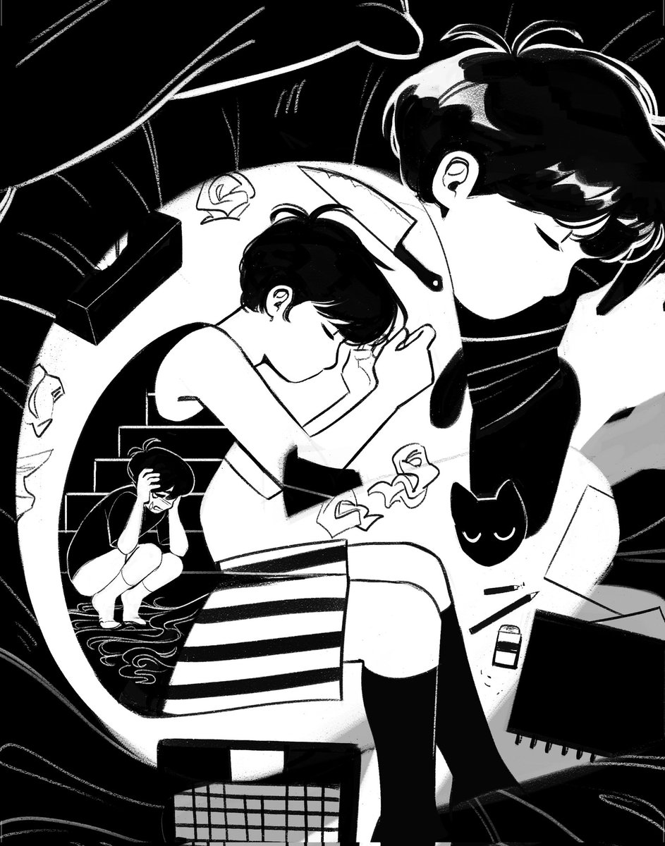 「I'm stressed *draws basil freaking out with his head in his 」neo 🌠 ...