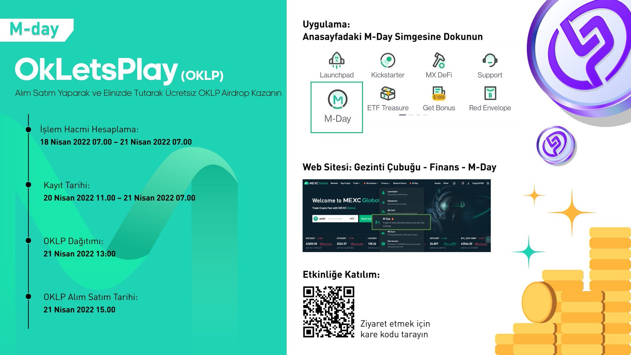🇹🇷MEXC_TR on Twitter: "🚀#MEXC Yeni M-Day 26. Oturumu - @Ok_LetsPlay White List Etkinliği 🏆2 ...