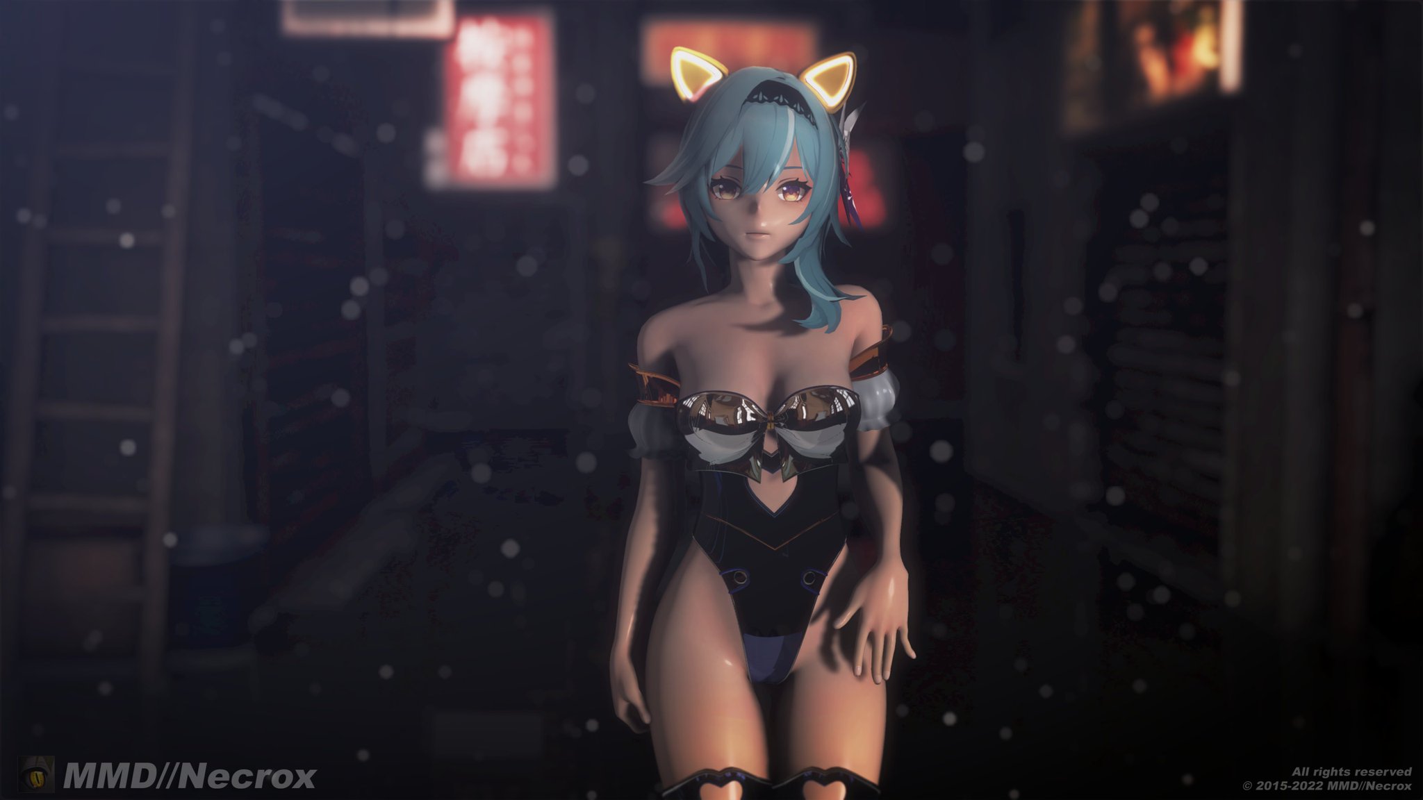 ♪MMD//Necrox on Twitter: "Re-Upload!! 【MMD】Wheein Watercolour (Short) - Eula Catgirl (Genshin ...