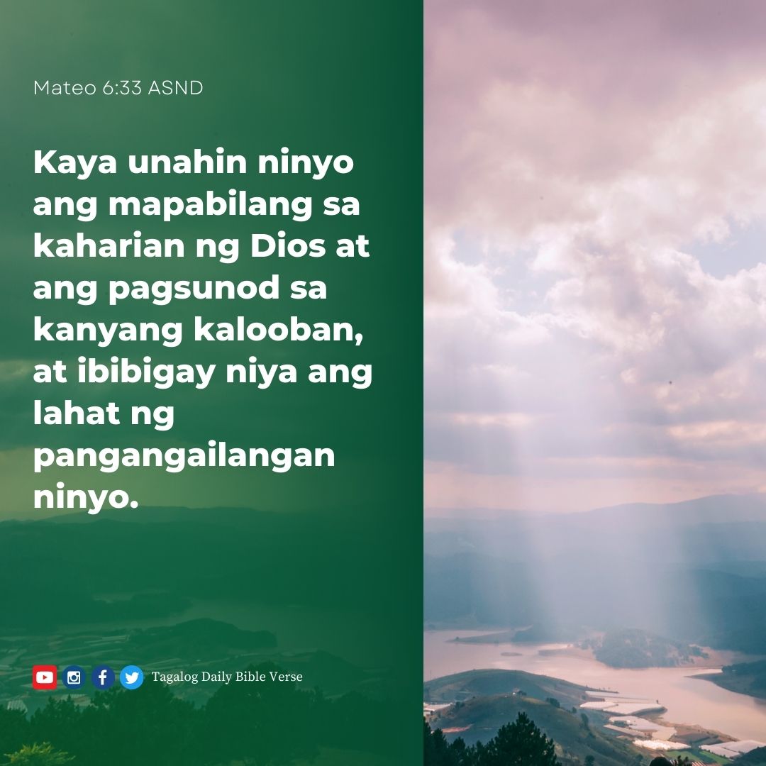 Tagalog Daily Bible Verse On X: Mangangaral 9:7 ASND Sige,