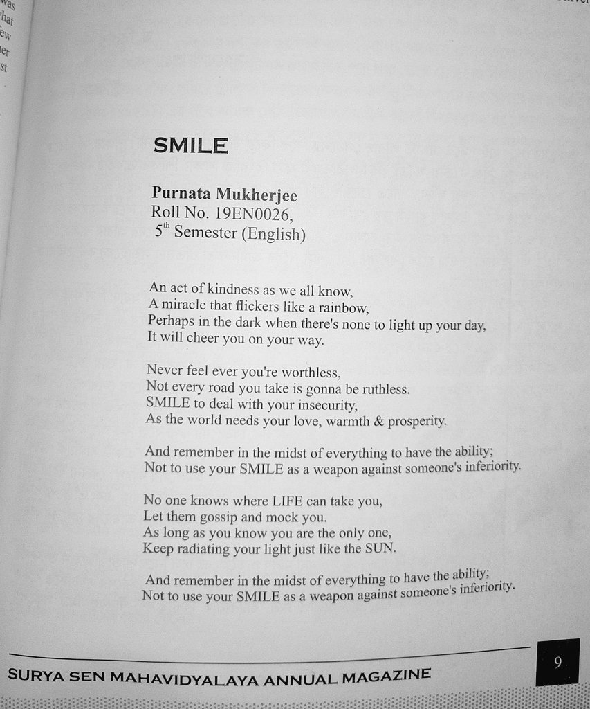 Poem On College Life In English