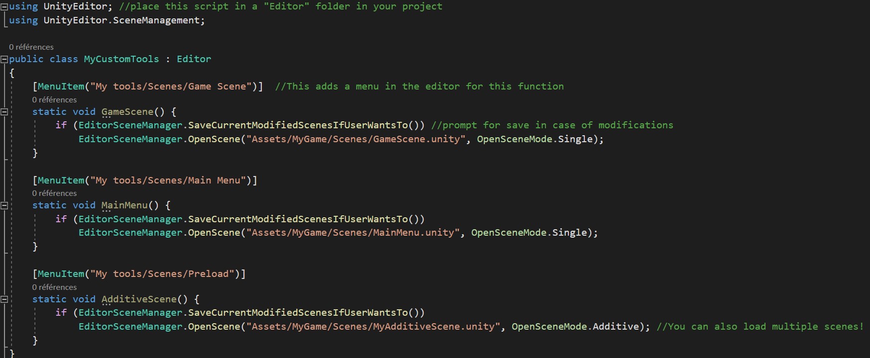 Unity for Games on Twitter: "@AlexStrook 1. Create an "Editor" folder somewhere in the project 2 ...