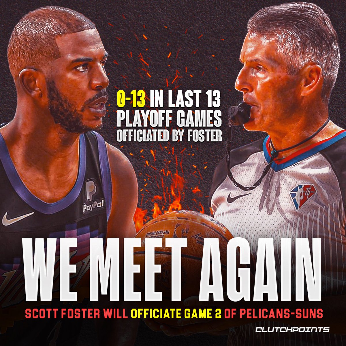 [花邊] CP3生涯季後賽遇Scott Foster時 0勝13敗 - NBA板 - Disp BBS