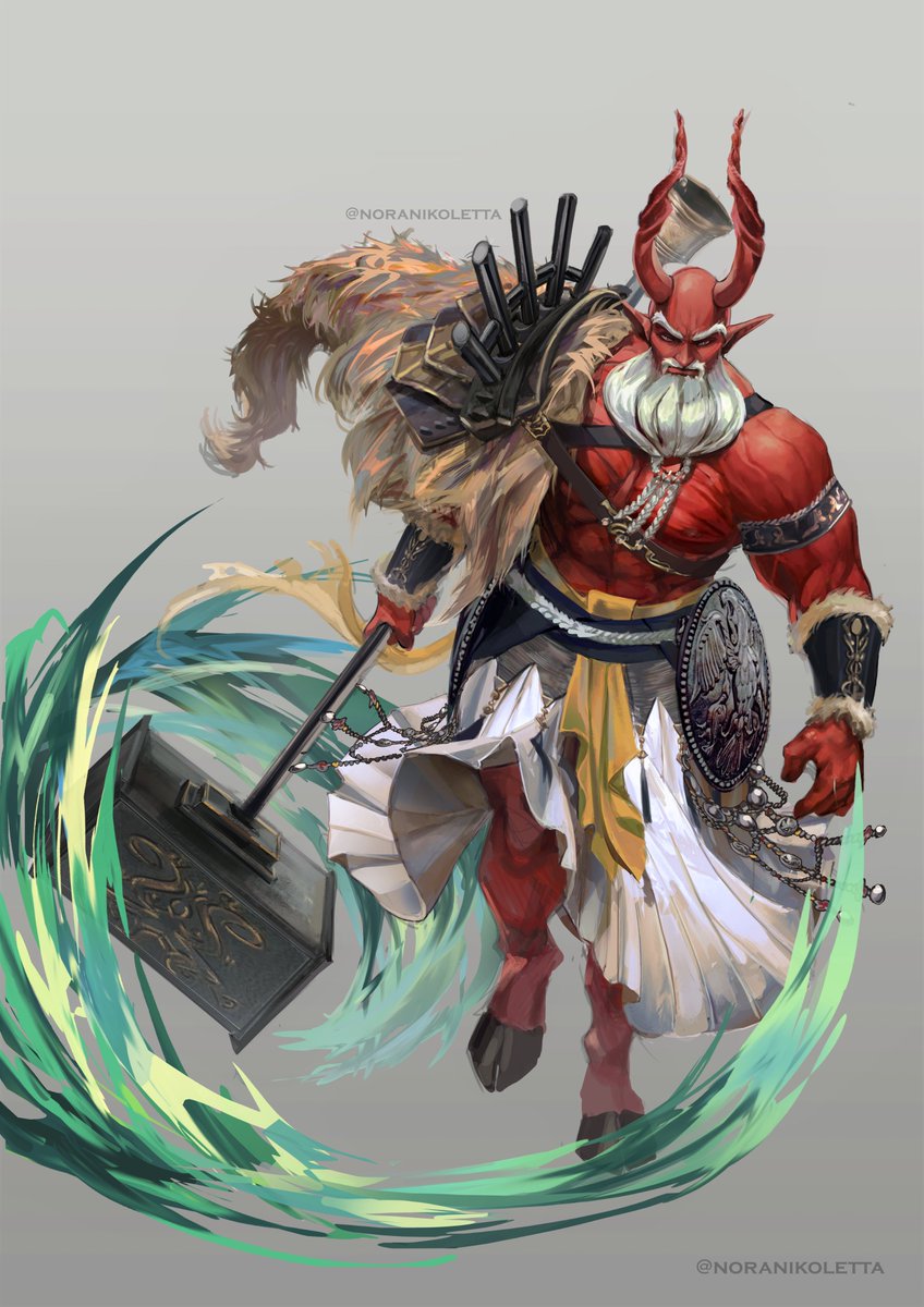 「Big buff devil guy, enjoy ~ 👹 #characte」| NorArts COMMISSIONS ARE FULL ...