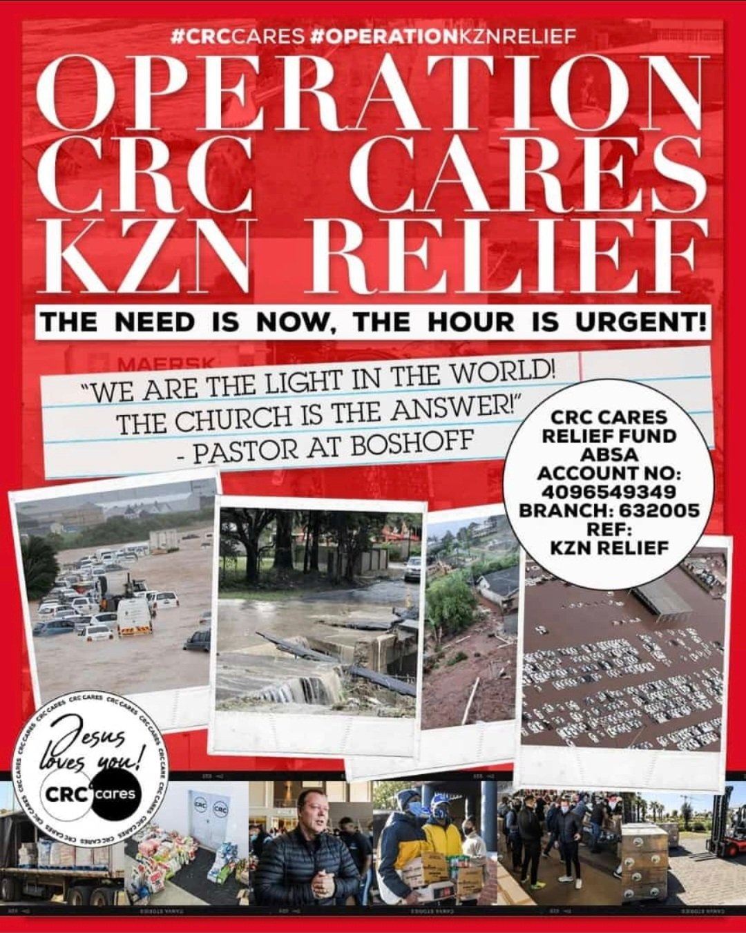 Divine direction on Twitter: "OPERATION CRC CARES: KZN RELIEF PARTNER WITH CRC CARES TO BRING ...