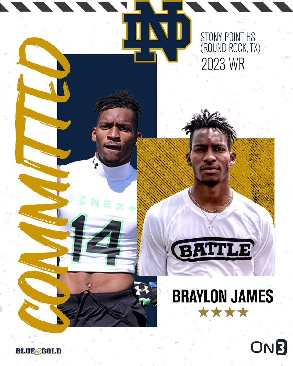 2023 4* WR Braylon James commits to Notre Dame : r/CFB