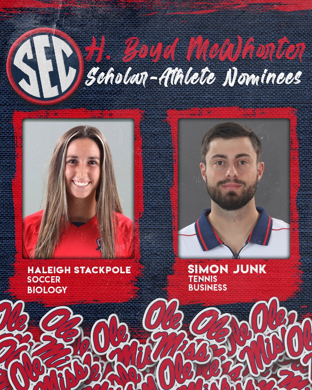 Southeastern Conference on Twitter: "𝟮𝟬𝟮𝟮 𝗠𝗰𝗪𝗵𝗼𝗿𝘁𝗲𝗿 𝗔𝘄𝗮𝗿𝗱 𝗡𝗼𝗺𝗶𝗻𝗲𝗲𝘀 ↳ 🔴 @OleMissSports ⚽️ Haleigh ...