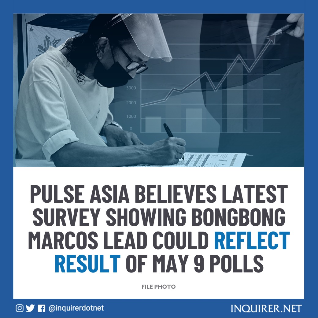 Inquirer on Twitter: "With five days remaining before the May 9 national polls, Pulse Asia is ...