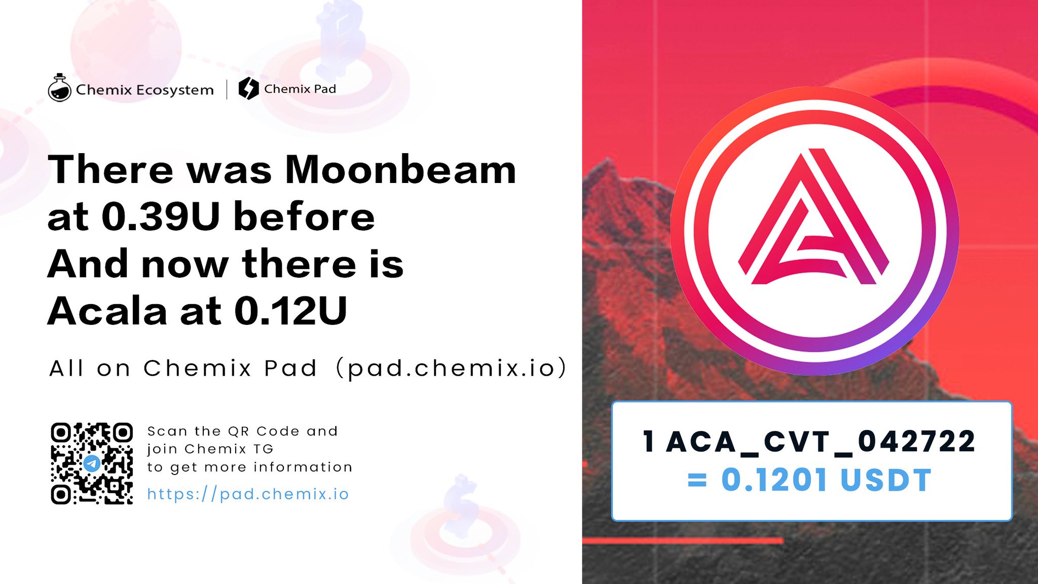 Chemix Ecosystem on Twitter: "There was #Moonbeam at 0.39U before And now there is #Acala at 0 ...