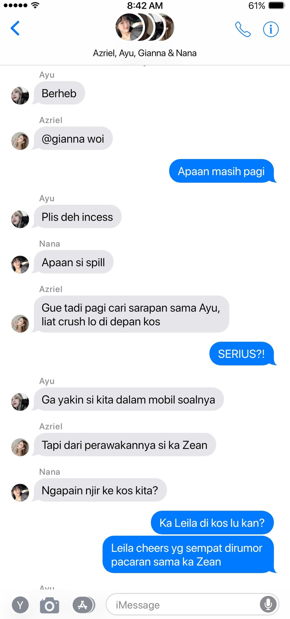 gauri. on Twitter: "26. Gengnya Gianna. Azriel, Ayu, Nana (mereka satu jurusan) Note: Azriel ...