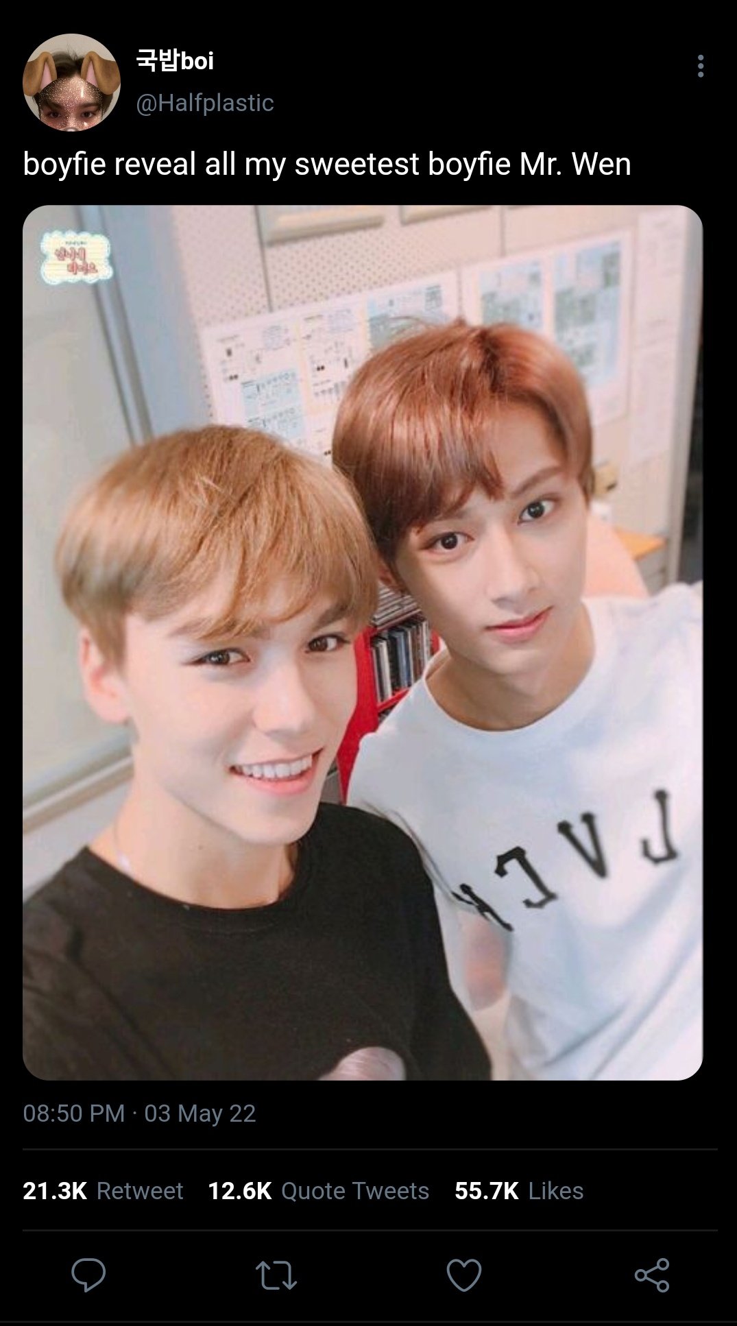 🤖 moll 👽 on Twitter: "boyfie reveal