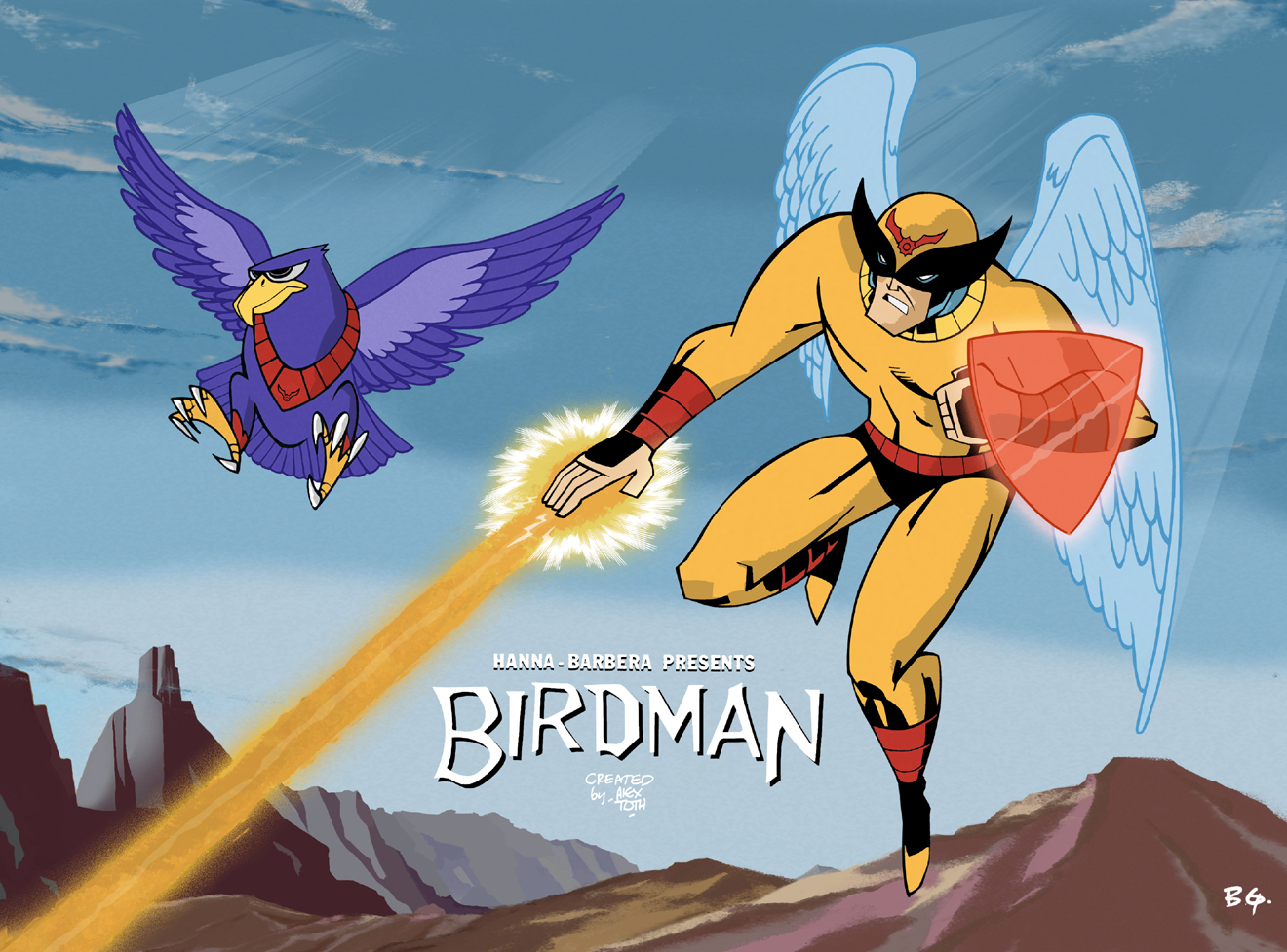 Birdman Superhero Logo