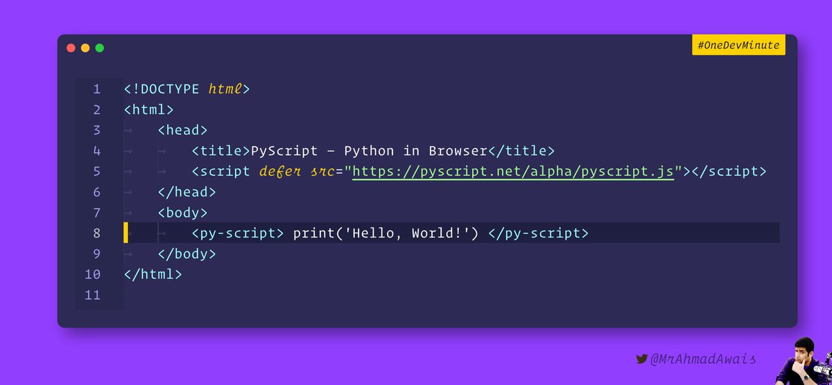 COOL! Now run Python in your browser. ๐งต๐ - Thread from Ahmad Awais ... COOL! Now run Python in your browser. ๐งต๐ - Thread from Ahmad Awais ...