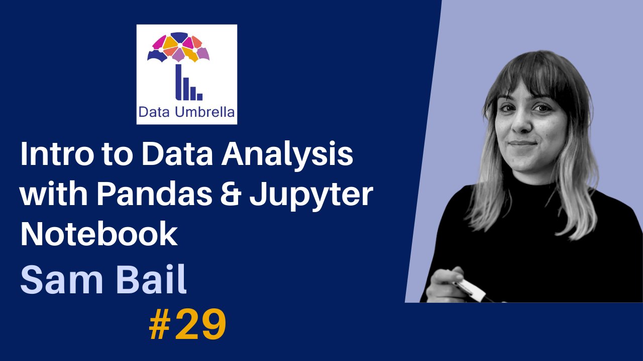 Data Umbrella On Twitter In Case You Missed Our Event The Video Is Now Posted 📢 Intro To