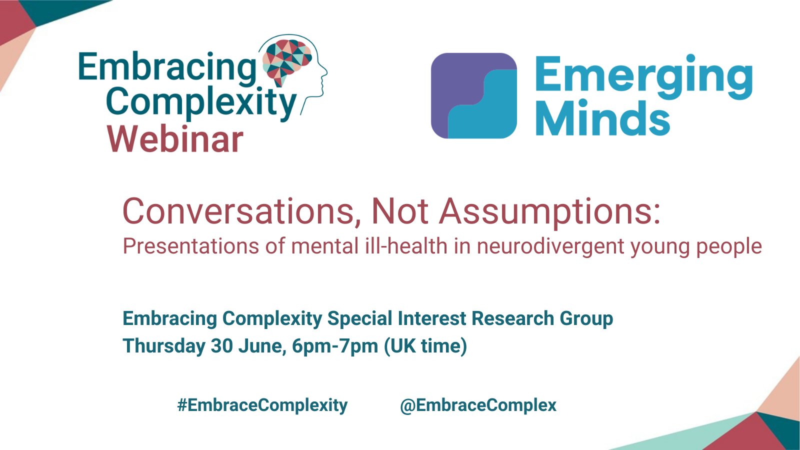 Embracing Complexity on Twitter: "The Embracing Complexity Special Interest Research Group with ...