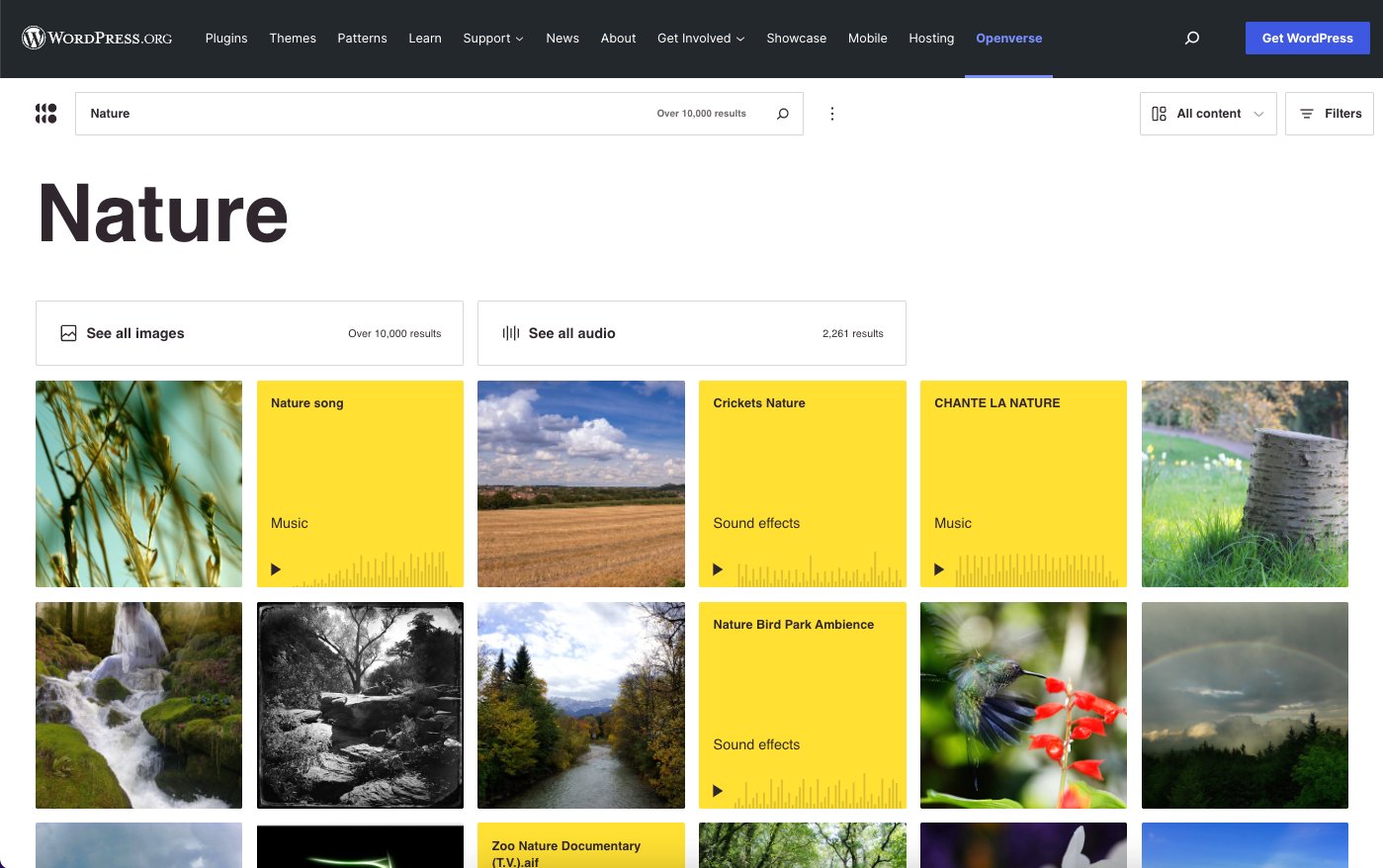 WordPress on Twitter: "Did you know? Openverse is a search tool that indexes openly licensed ...