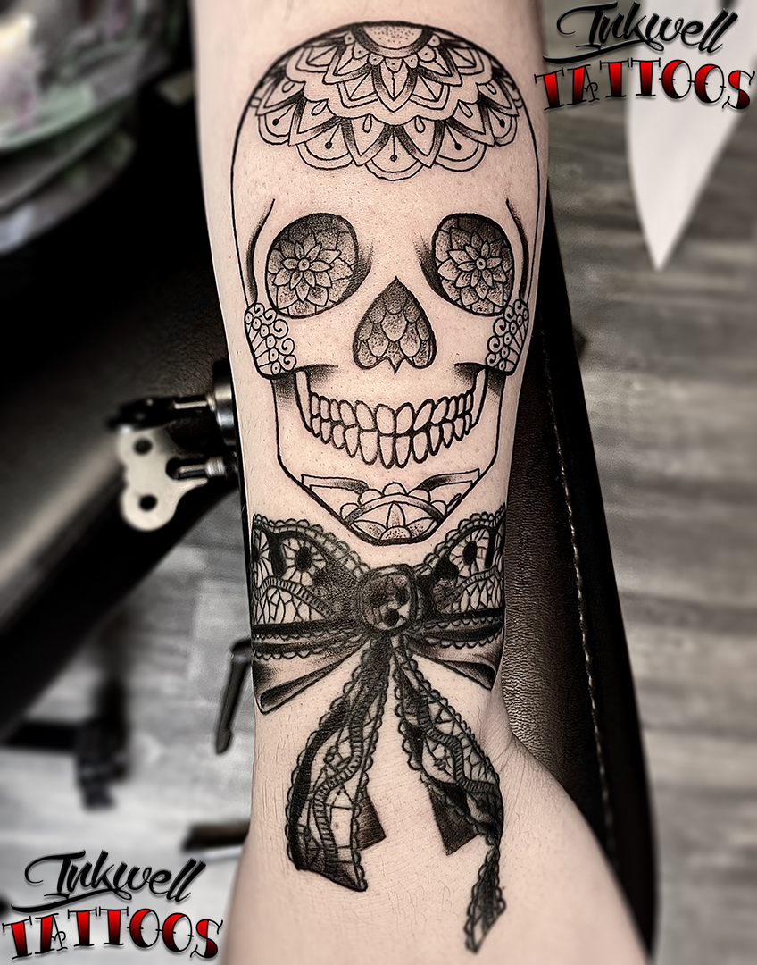 Lace Skull Tattoo