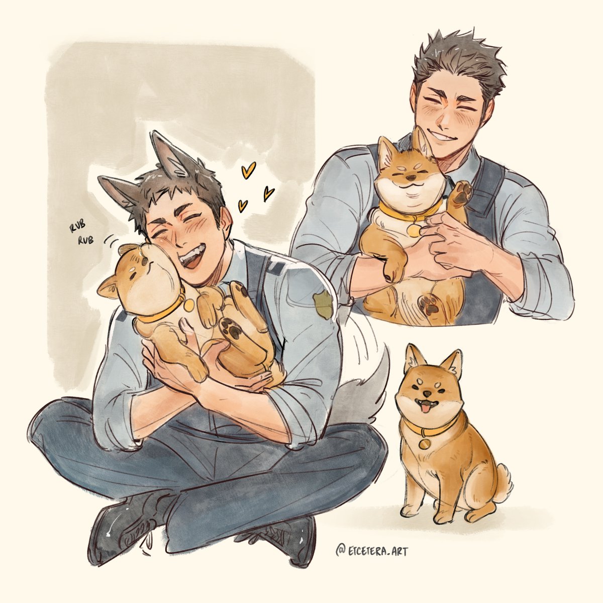 「Dog dad Daichi doodles 」|Tec is a natural disasterのイラスト