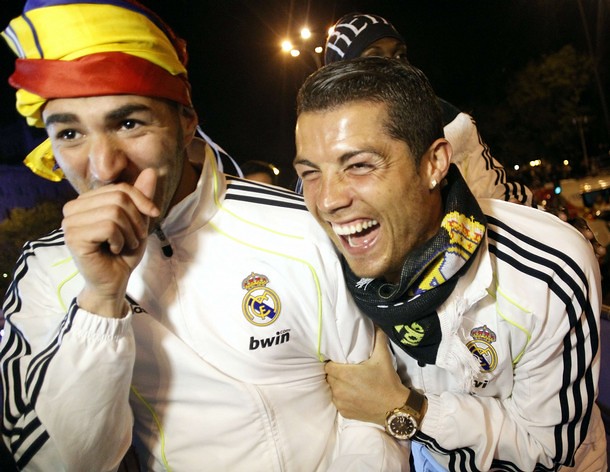Benzema And Ronaldo Laughing