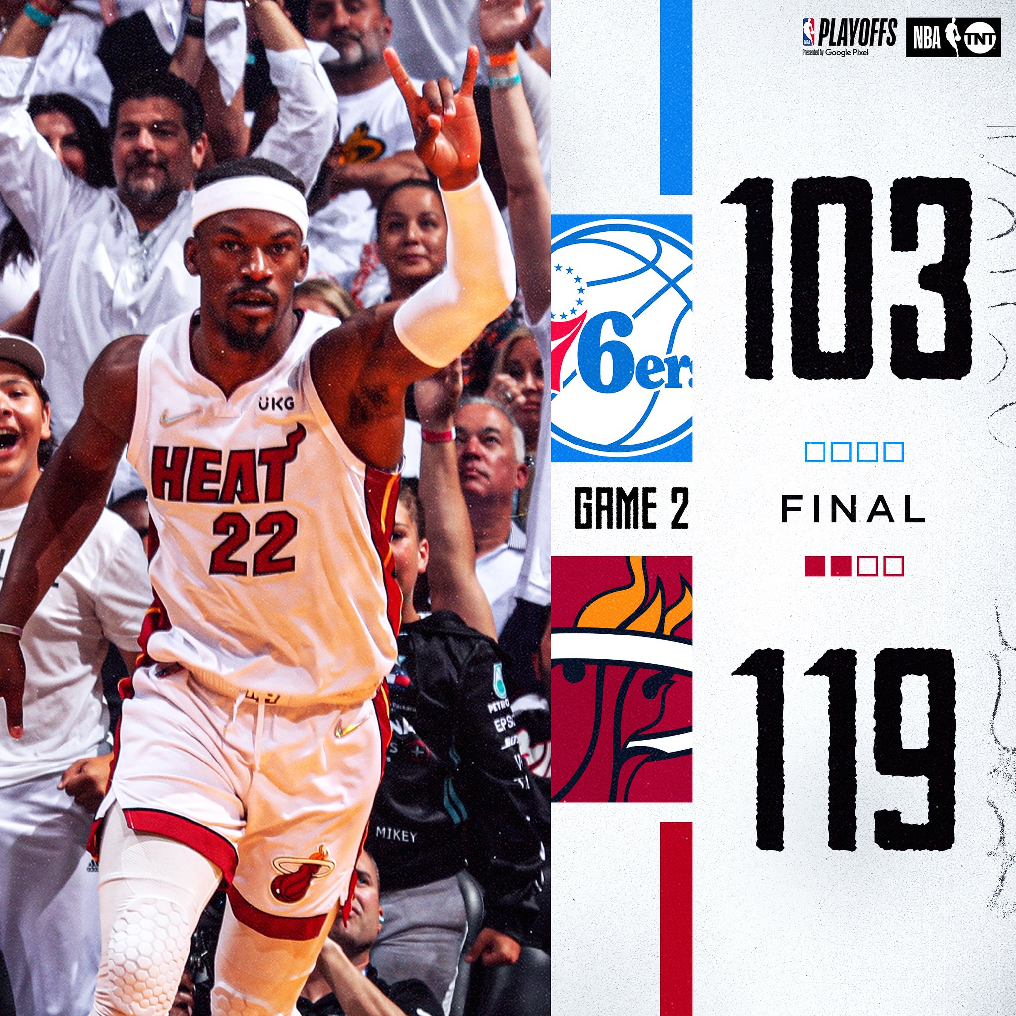 NBA on TNT on Twitter: "Another commanding win for the @MiamiHEAT puts them up 2-0 in the series ...