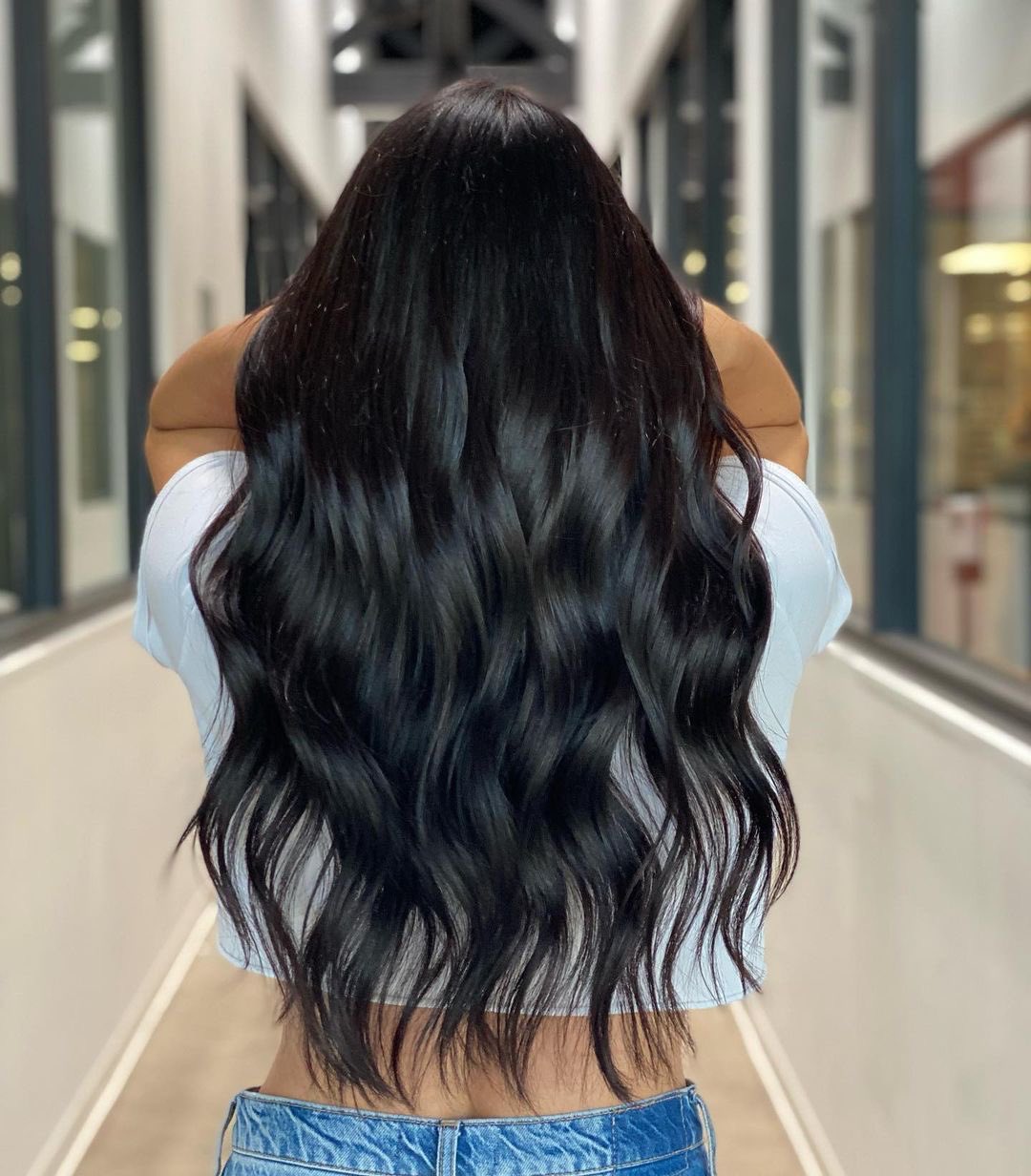 Long Black Wavy Hair Tumblr