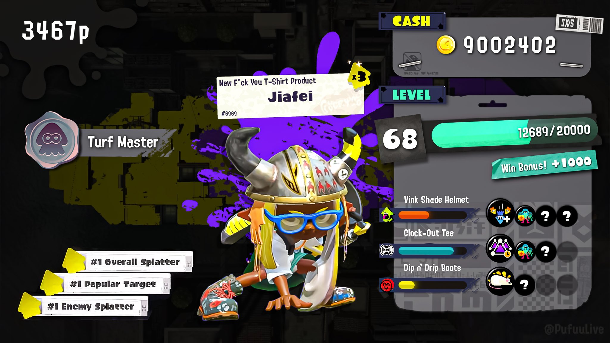 Pufuu 🐡 on Twitter: "New result screen found in the extended Splatoon 3 trailer. Looks like turf ...
