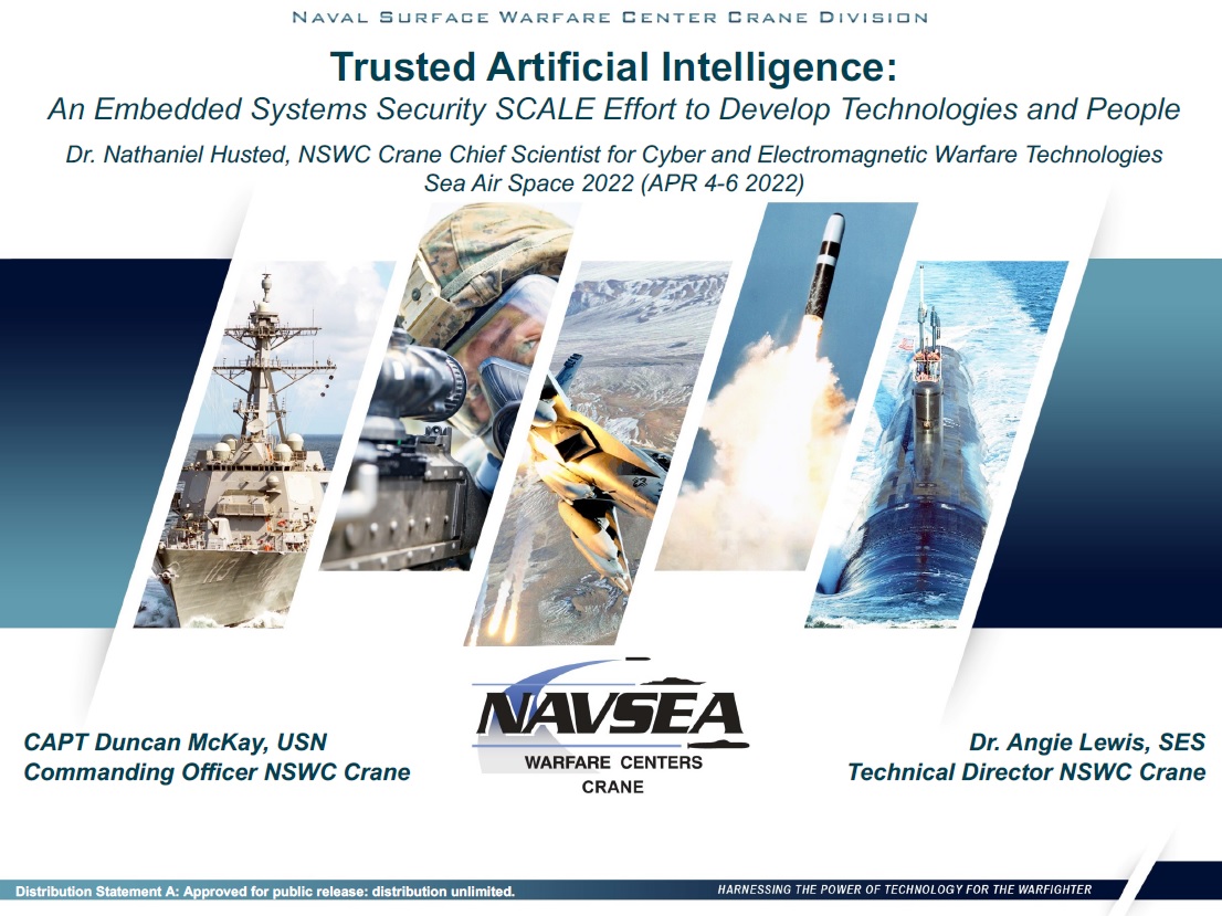 OGAWA, Tadashi on Twitter: "=> Trusted Artificial Intelligence, Dr. Nathan Husted, NSWC ...