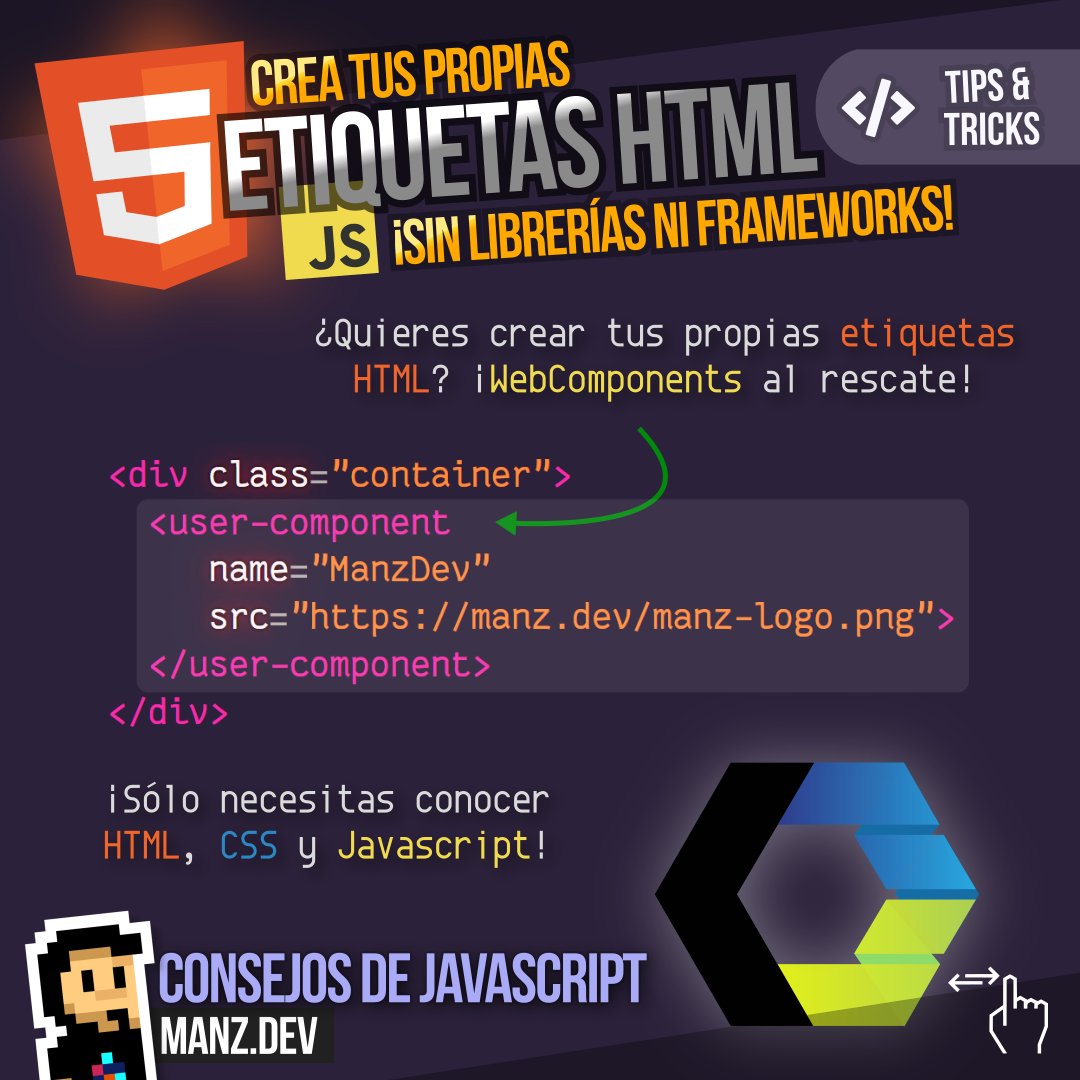 Manz 🇮🇨⚡👾 on Twitter: "🌌¡Crea tus propias etiquetas HTML! 🧲¿Alguna vez te has preguntado si ...