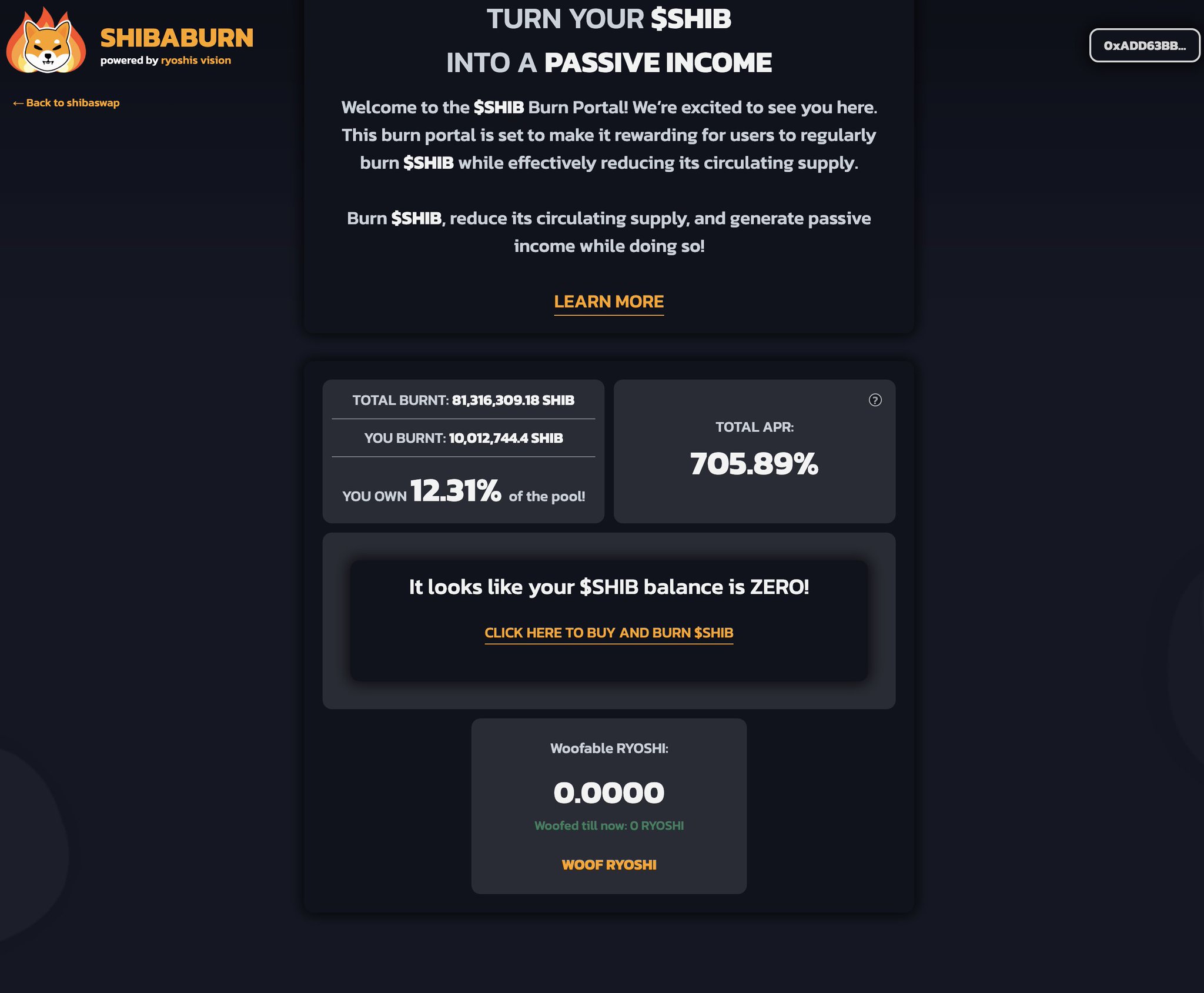 CRYPTO CHEF PR on Twitter: "My proof that I burn 10,012,744.4 $SHIB @Ryoshis_Vision build this ...